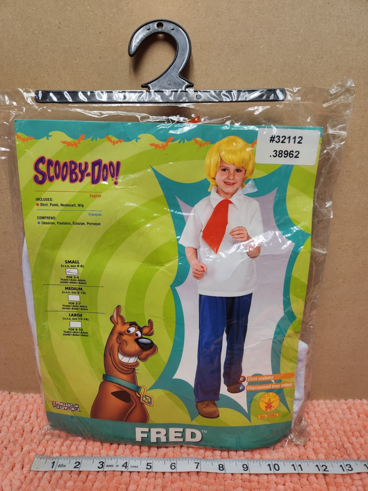 Rubies Scooby Doo "Fred" Halloween Costume Boys Sz S 4-6 Scooby Doo ...