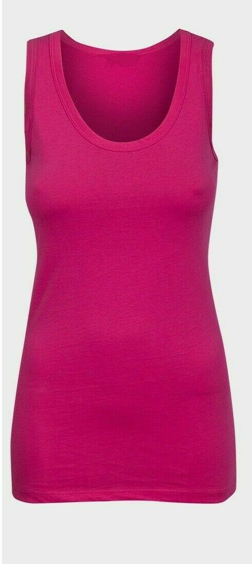 PLAIN RIB TOP STRETCHY WOMEN SUMMER RIBBED VEST T- SHIRT PLUS SIZES 8 ...