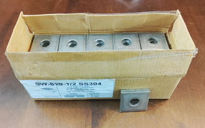 SS 1-5/8" Square Strut Washers 9/16" Hole for 1/2" 304 Stainless Steel ...