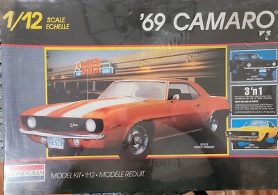 NOS 1/12 Scale 1969 Camaro Monogram Model Kit Free shipping | eBay