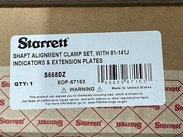 Starrett S668DZ Shaft Alignment Clamp w/ 2 each: Chain Clamp & 81-141J ...