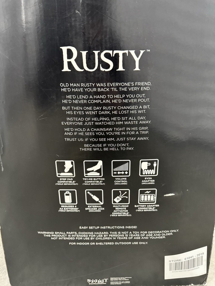 Rusty 2019 Spirit Halloween Animatronic Prop | eBay