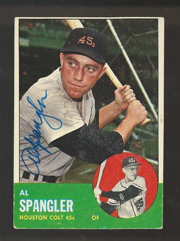 Al Spangler Signed Auto 1963 Topps #77 Baseball Card Autograph | eBay