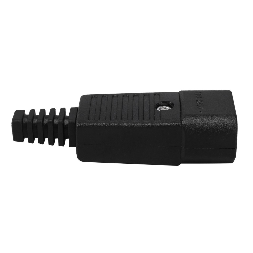 Black IEC-320 C14 Male Plug AC Inlet Socket Connector 250V 10A T3J75874 ...
