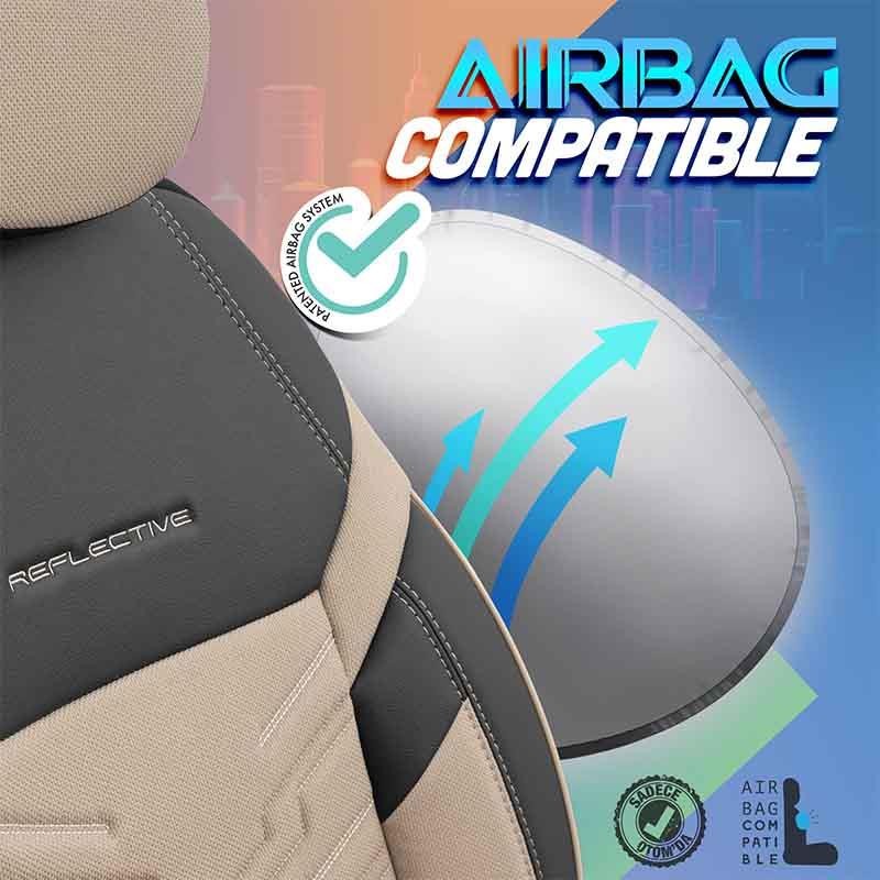 Car Seat Covers REFLECT LINE Black & Beige For Ferrari 512 TR 1992-1994 ...