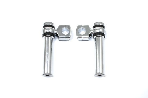 5-1/4 inch Offset Dog Bone Riser Set Chrome fits Harley Davidson | eBay