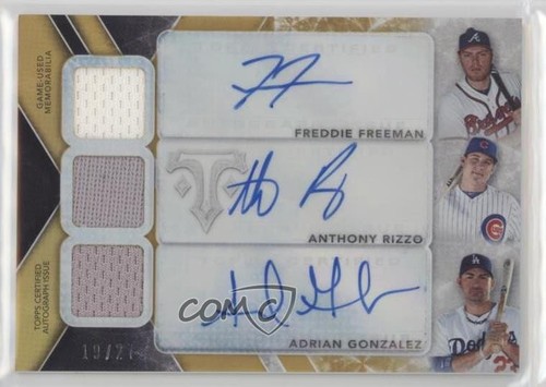 2015 Topps Triple Threads - Auto Relic Combos Freddie Freeman, Anthony ...