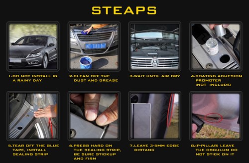 Universal Weatherstrip Car Boot Door Edge Trunk 3M Rubber Seal Strip ...