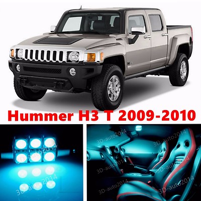 13pcs LED ICE Blue Light Interior Package Kit for Hummer H3 T 2009-2010 ...