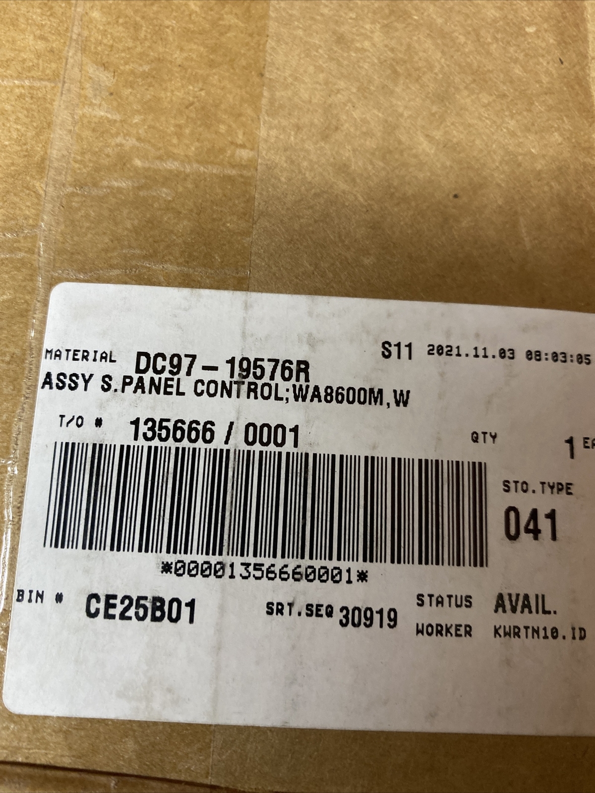 DC97-19576R Samsung Assy S.panel Control OEM DC97-19576R for sale ...
