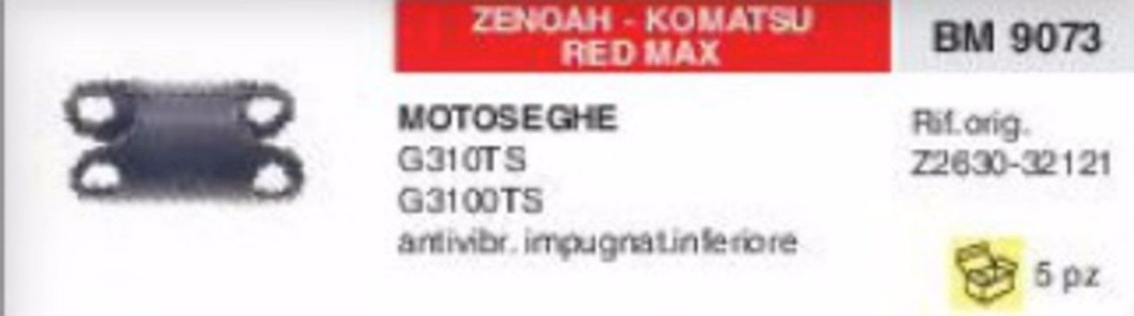 Antivibrations Kettensäge Zenoah Komatsu Red. Max G310TS G3100TS G 310 ...