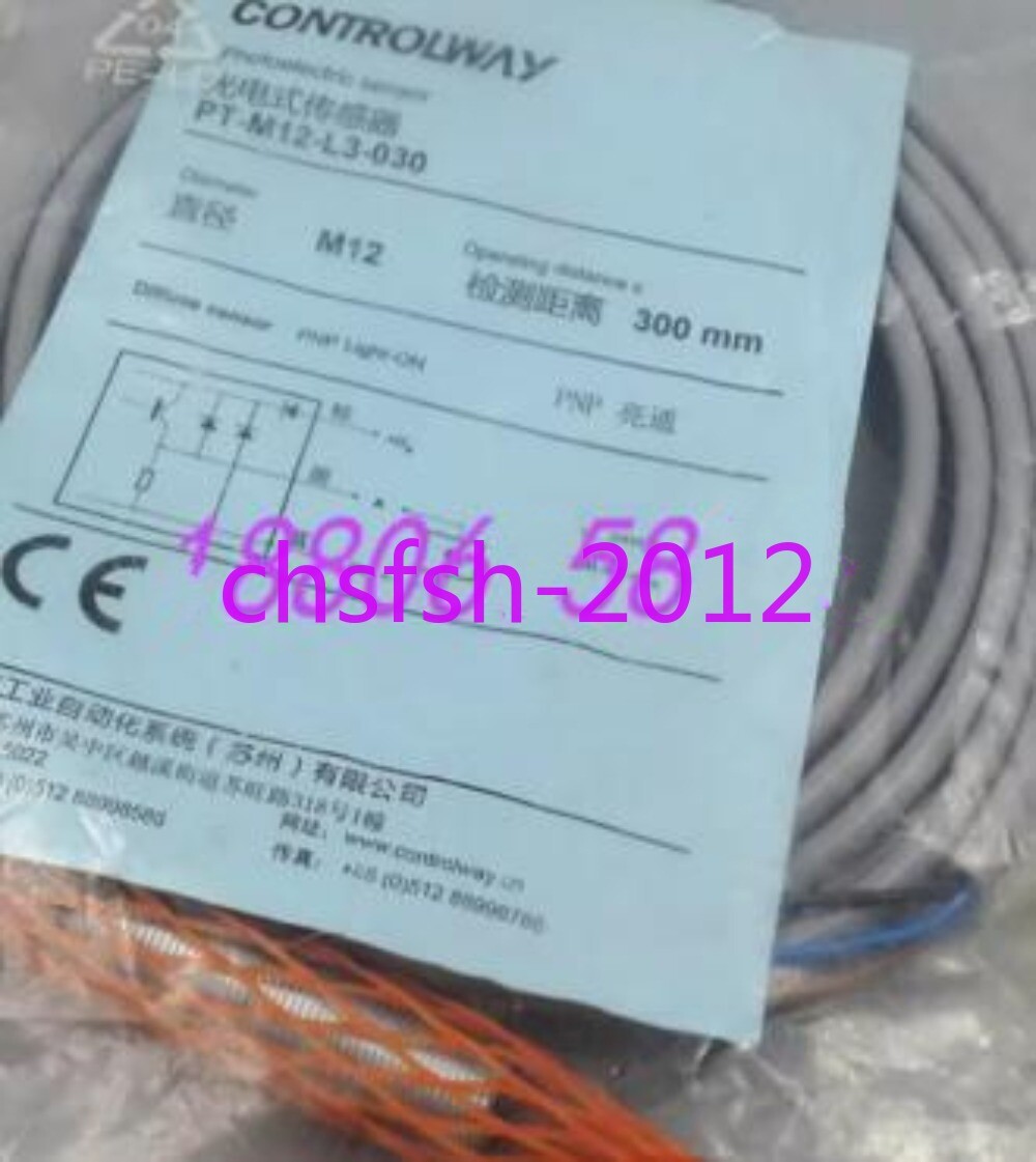 1 PCS NEW IN BOX CONTROLWAY Photoelectric switch sensor PT-M12-L3-030 ...