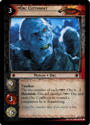 LOTR TCG BOHD Battle of Helms Deep ORC CUTTHROAT 5U104 Foil NM/M | eBay