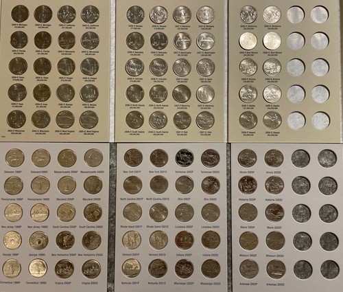 1999~2008 State Quarters Clad ~ Complete 100 P&D US Mint with new ...