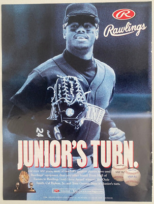 Ken Griffey Jr. Rawlings Equipment Seattle Mariners Vintage 1996 Print ...