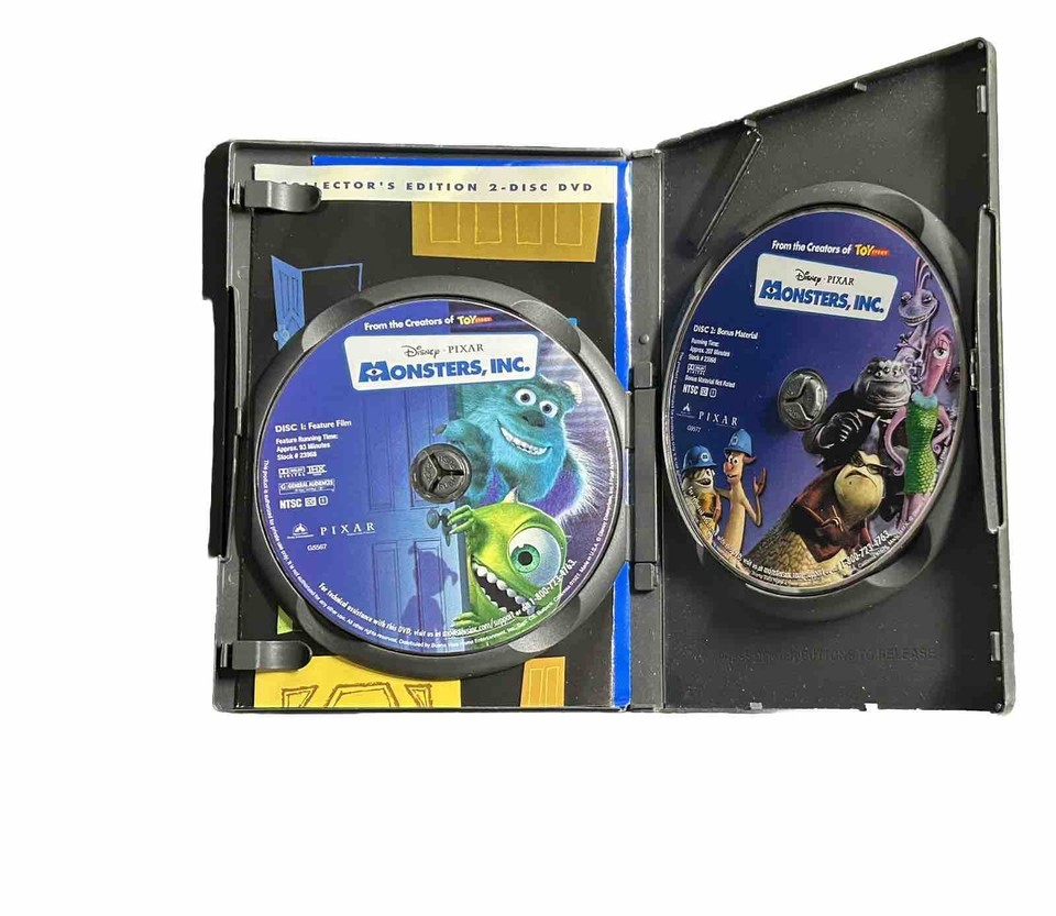 Disney Pixar’s Monsters, Inc. (DVD, 2002, 2-Disc Set, Collectors ...