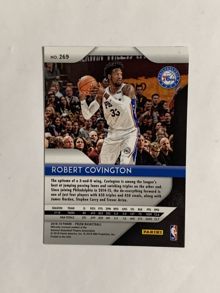 Robert Covington Autographed 2018-19 Prizm Card #269 Houston Rockets ...