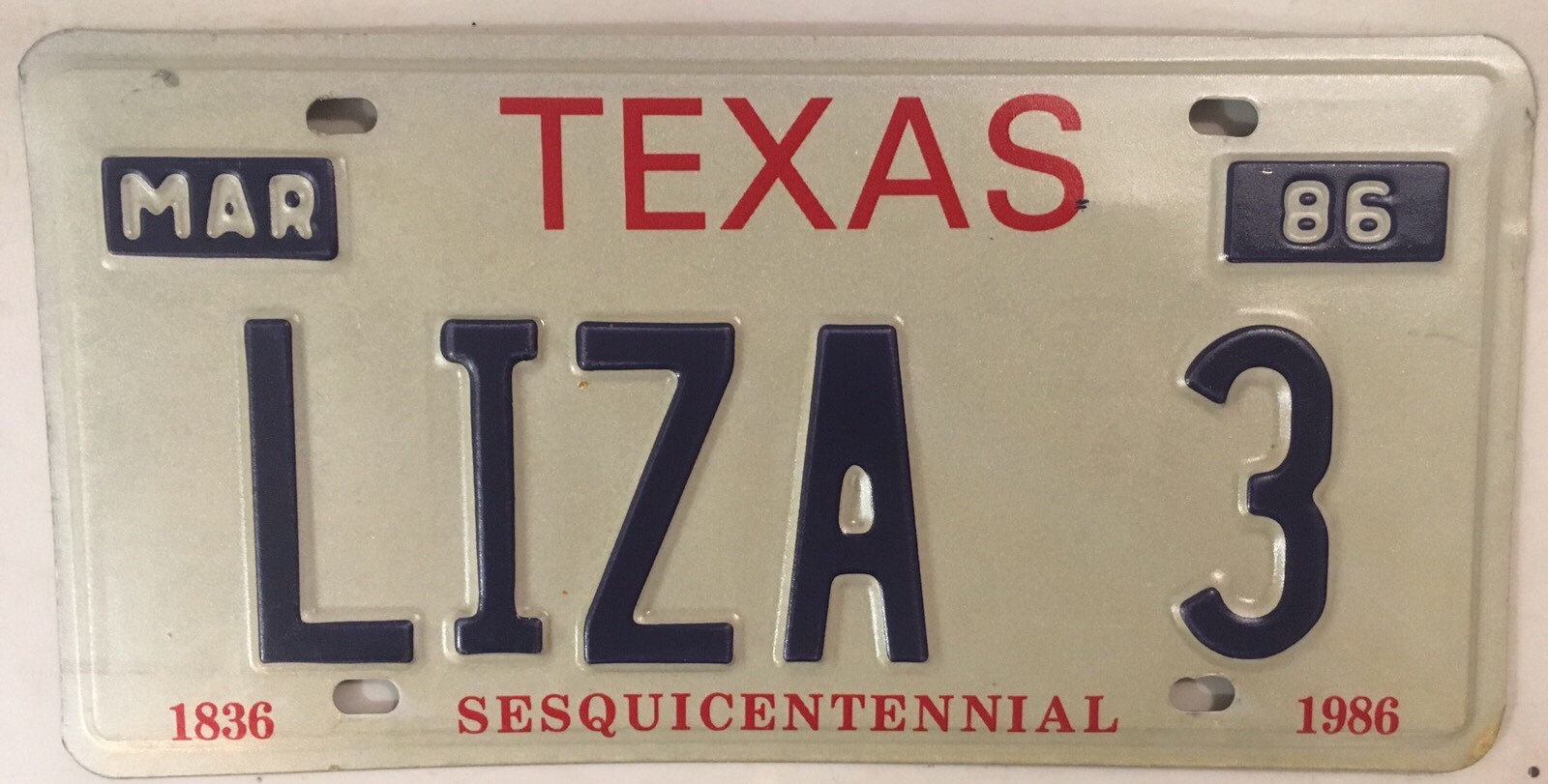 Vanity LIZA ELIZABETH ELIZA license plate Lisa Aliza Lyza Lizzie Liz ...