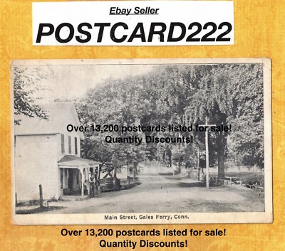 CT Gales Ferry 1925 antique postcard HOUSE ON MAIN ST Connecticut | eBay