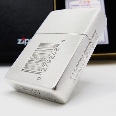 Lucky Strike Tobacco Cigarette Barcode Zippo Oil Lighter 2005 MIB Rare ...