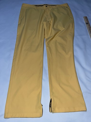Bonobos Maide Golf Pants Men's Sz 40x32 Yellow Straight Leg Flat Front ...