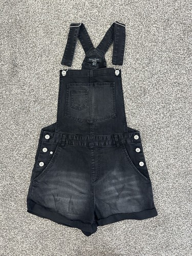 Lone Tree Denim Women’s Black Short Overalls Shortalls Size Medium | eBay