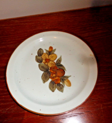 Vintage Hand painted Handgemalt Flower stoneware side plate | eBay