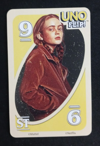 2017 Stranger Things Uno Flip! Card Yellow Max Mayfield #9 | eBay