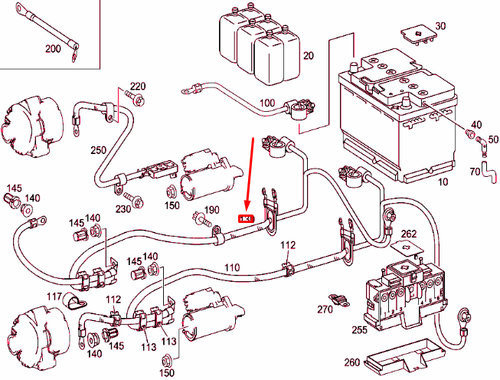 MERCEDES-BENZ C W203 Starter Wiring Harness RHD A2035401806 NEW GENUINE ...