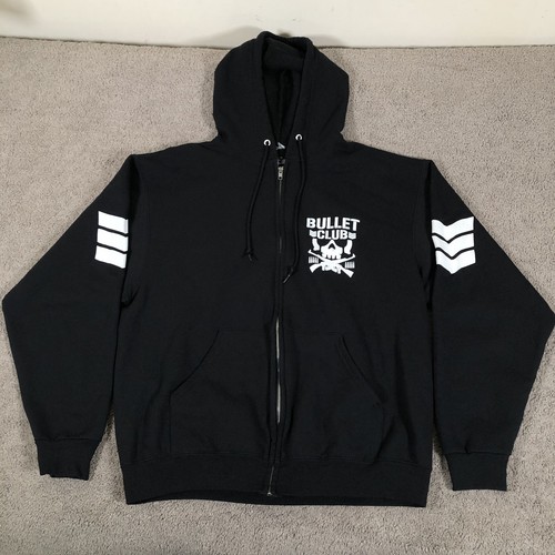 Bullet Club Hoodie Mens Large Black Bone Soldier NJPW Pro Wrestling ...