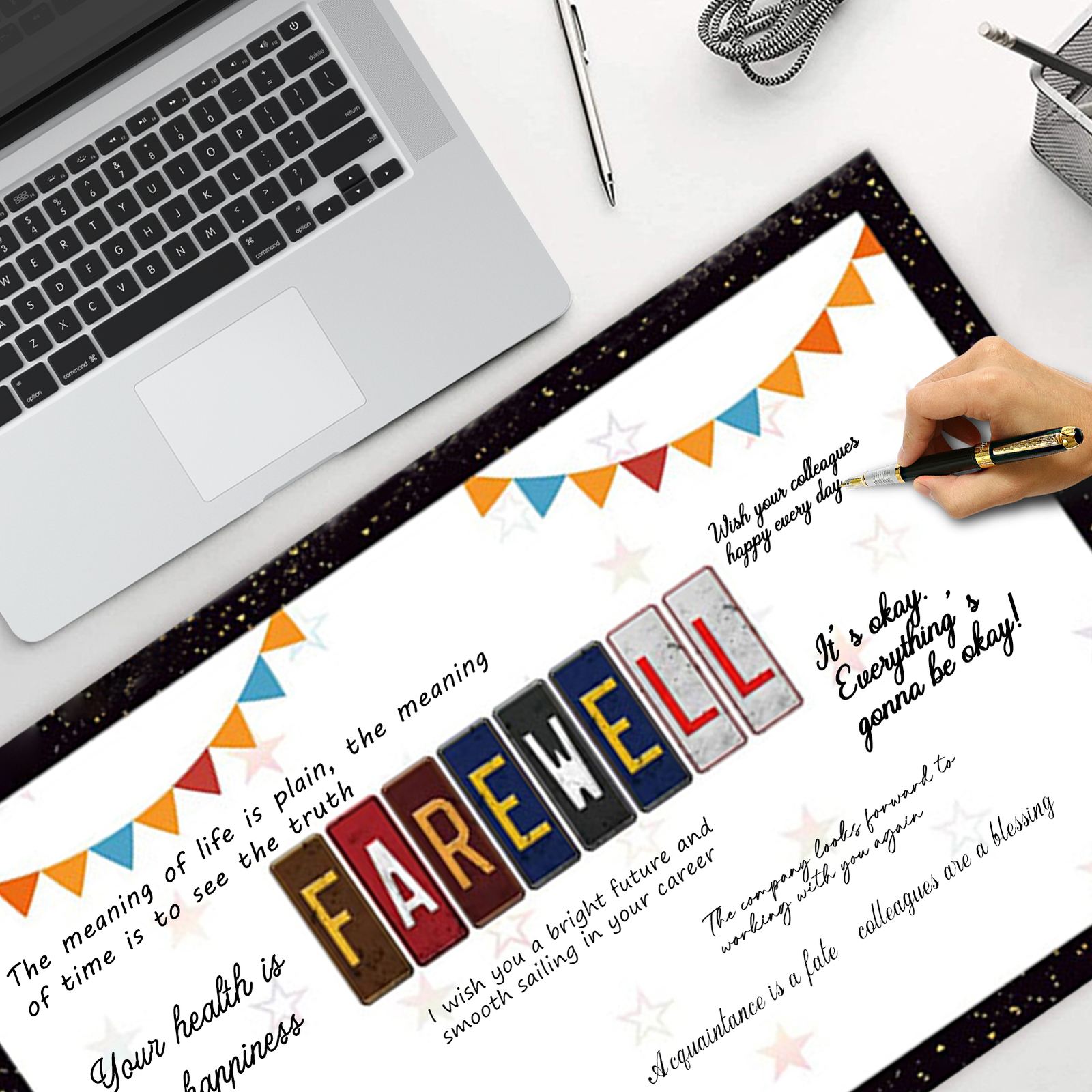 Farewell Signature Card Thick Foldable for Coworker Retirement ...