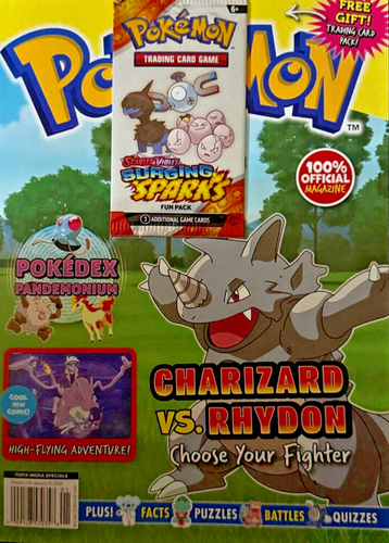 Pokemon TM Magazine w/Sealed Scarlet & Violet Surging Sparks Card Fun ...