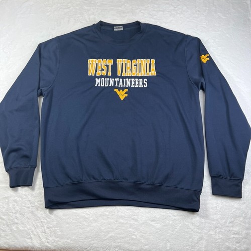 Vintage West Virginia Mountaineers Sweater Men XXL Blue Crew Neck ...