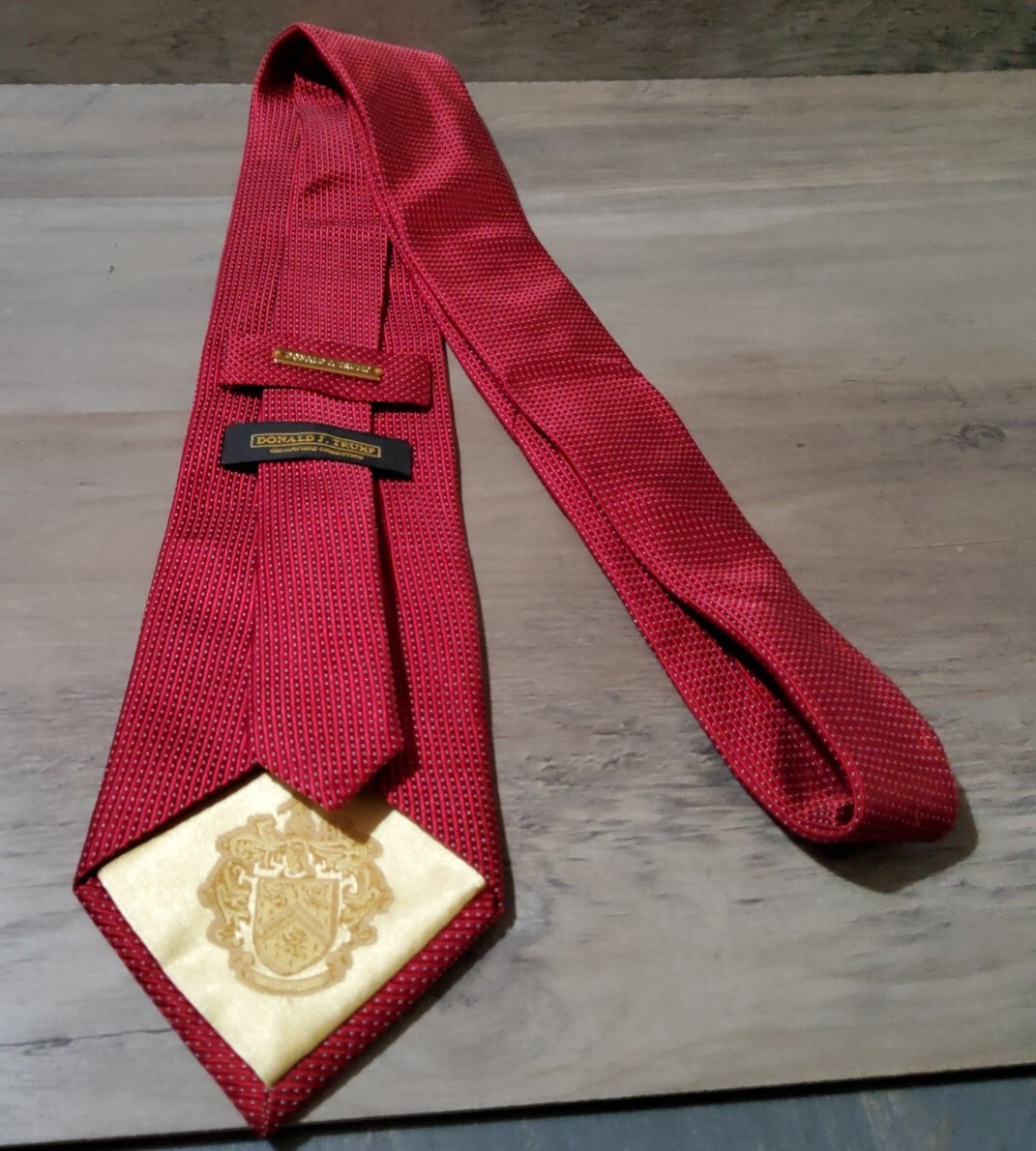 Donald Trump Signature Collection Dark Red Silk Tie 5… - Gem