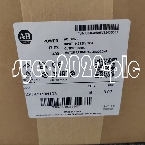 NEW Allen-Bradley 22C-D030N103 /B Powerflex 400 20HP 15KW AC Drive ...