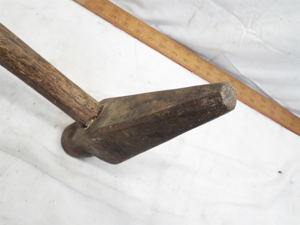 Antique 5 lb Railroad Spike Hammer Tool Octagon Poll Track Rail Worker ...