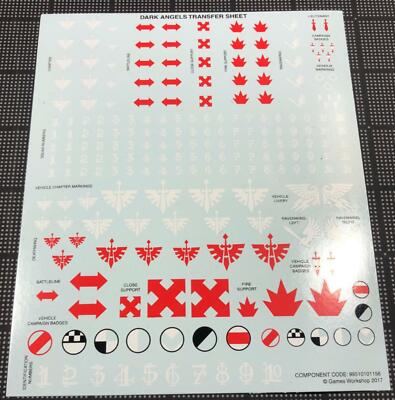 Dark Angels Transfer Sheet Deathwing Command Knights Terminators ...