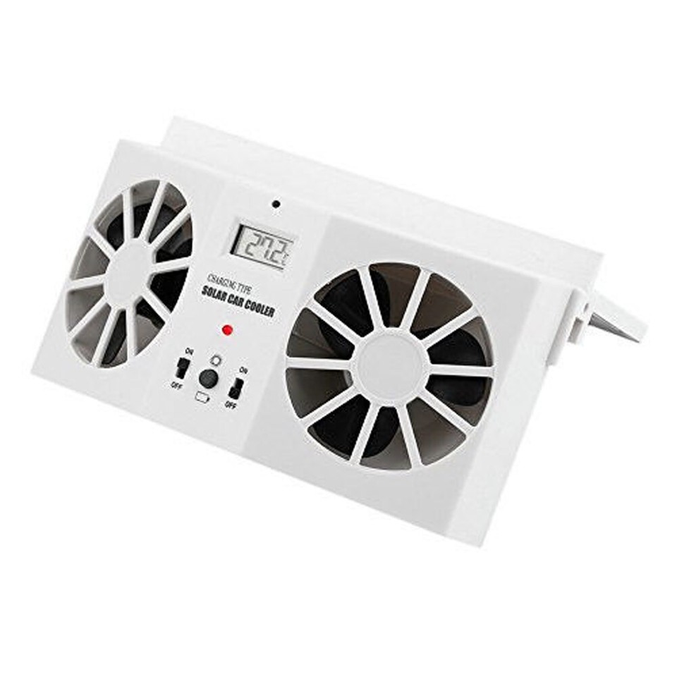 1Pc Solar Powered Car Window Air Vent Ventilator Mini Air Conditioner ...