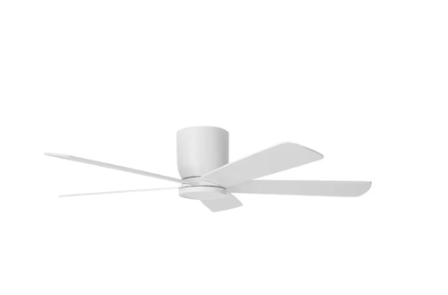 Britton 52 in. LED Indoor Matte White Ceiling Fan with Light Kit ...