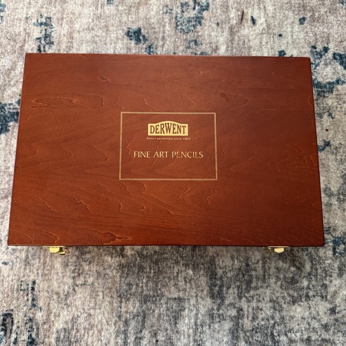 Derwent Fine Art Pencils Pastel Colored Pencils in Wooden Box Set Of 60 ...