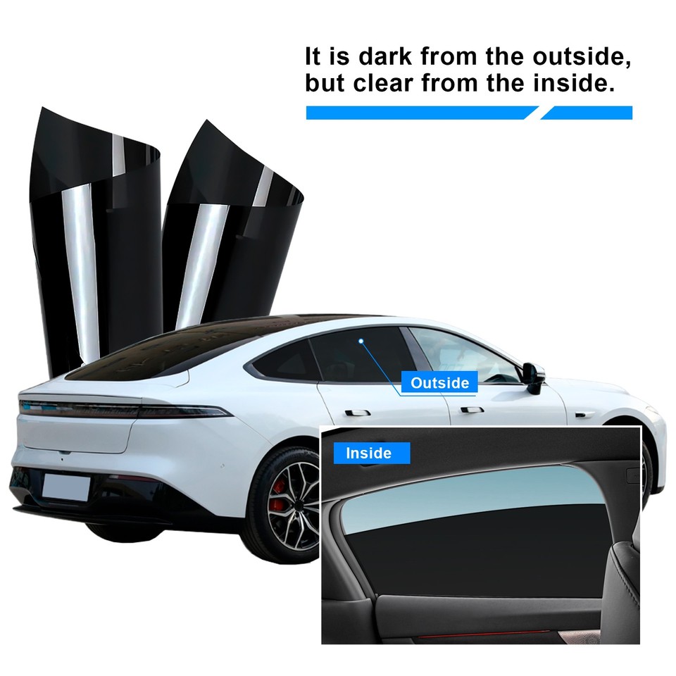 LIMO BLACK, MEDIUM, LIGHT & ULTRA LIGHT CAR AUTO TINT WINDOW TINTING ...