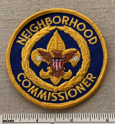 Vintage 1970s NEIGHBORHOOD COMMISSIONER Boy Scout Position Badge PATCH ...