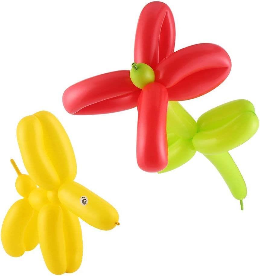 100 x Long Modelling Balloons Latex Plain Balons 260Q Twisting Magic ...