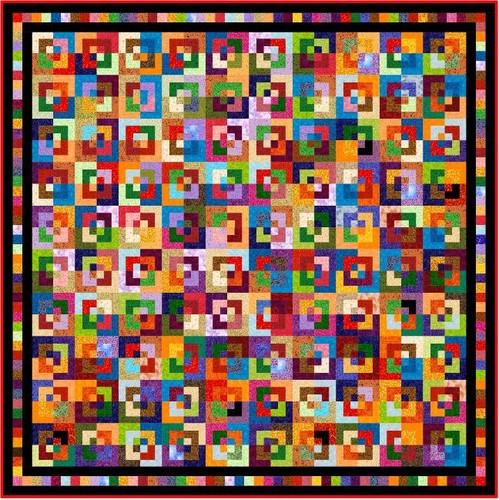 CORNER BLOCK - 103" x 103" - Quilt-Addicts Precut Quilt Kit King size ...