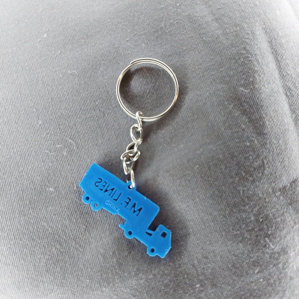 MF LINES Plastic Semi Cutout Blue Key Chain Keychain New York | eBay
