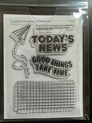 Studio Calico 3x4 Clear Stamp Set T28967 Todays News Good Things Take ...