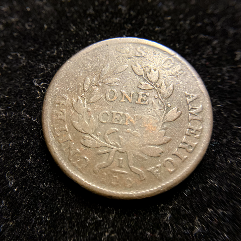 1802 S227 Die Clash Draped Bust Large Cent F Fine Sheldon Variety 1c ...