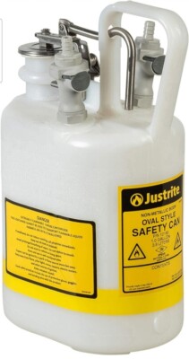 Justrite HPLC Waste Can 1 Gal EDPM JCN12160WH | eBay