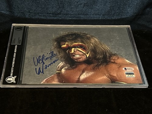WWE WWF ULTIMATE WARRIOR SIGNED AUTOGRAPHED 8X10 PHOTO ENCAPSULATED ...
