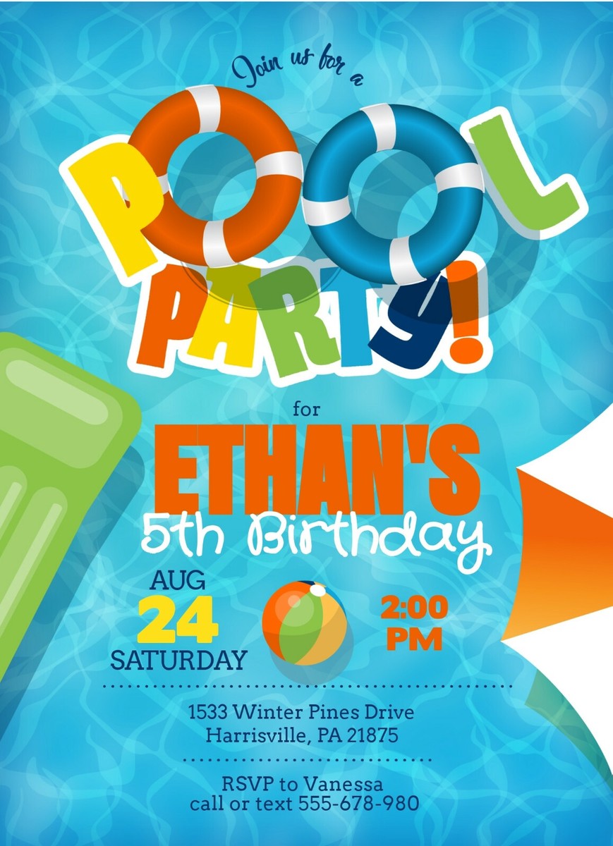 Winter Pool Party Invitation Wording